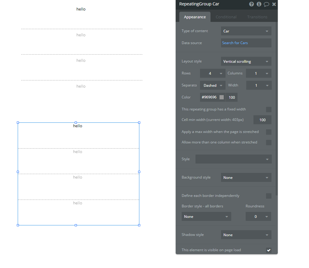 Issue With Repeating Groups Not Displaying Data Need Help Bubble Forum
