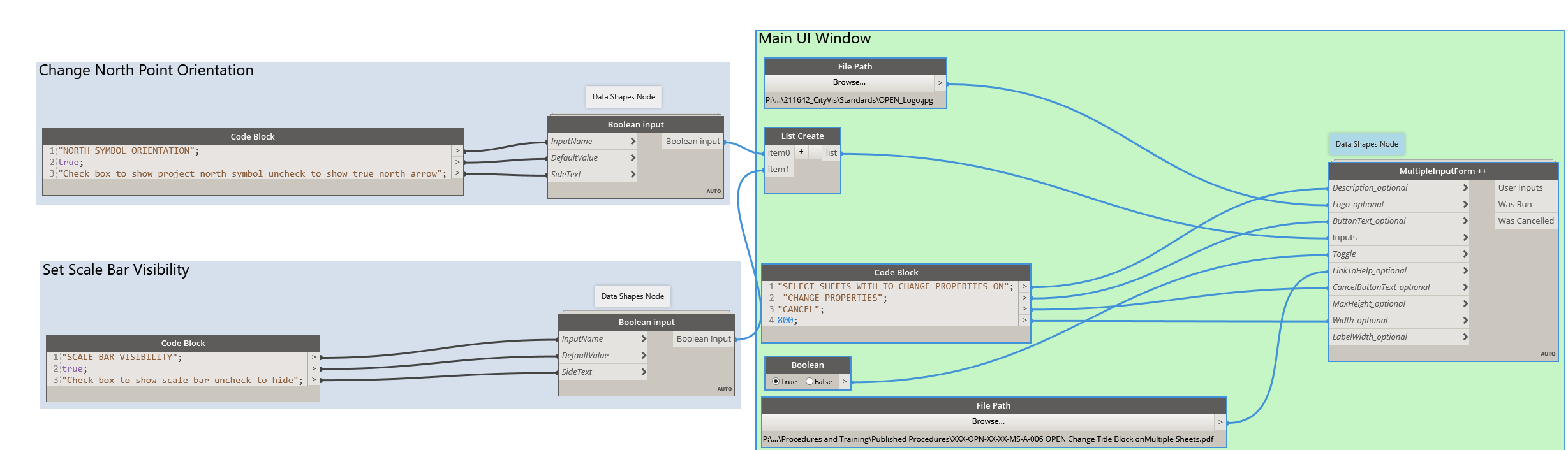 Data Shapes Multiple Boolean Input Not Working With Multiple Input