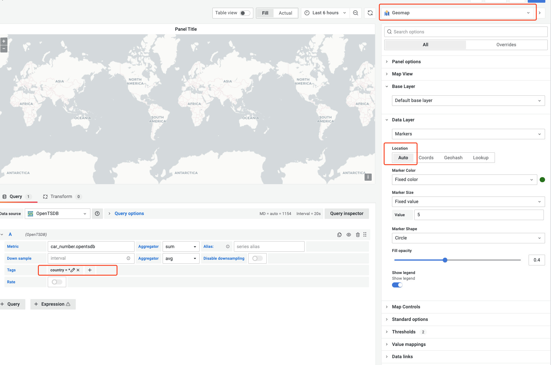 How To Use Geomap With Opentsdb Dashboards Grafana Labs Community