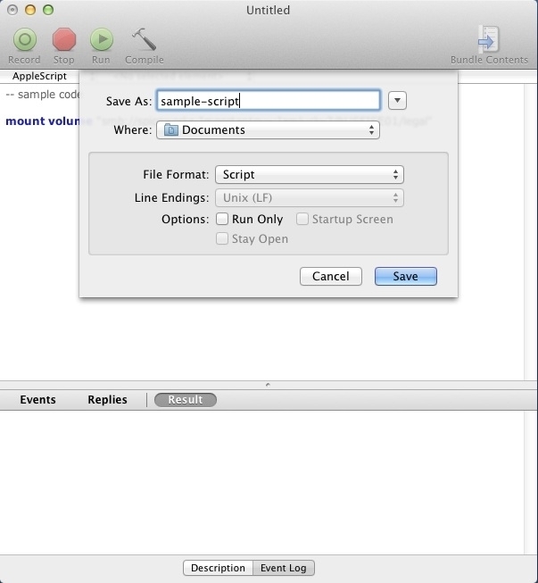 Sbs Create An Applescript Script And App To Map Network