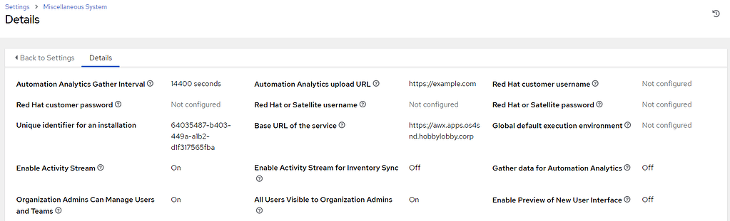 How do I add a settings toggle option to AWX UI? - Get Help - Ansible