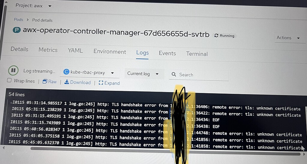 AWX operator installation on Openshift - Get Help - Ansible
