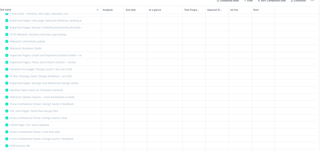 Endless scroll of completed tasks in the wrong project - Closed - Asana ...