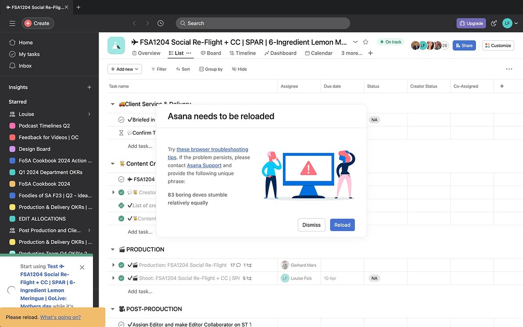 Unable to duplicate projects - Ask the Community - Asana Forum