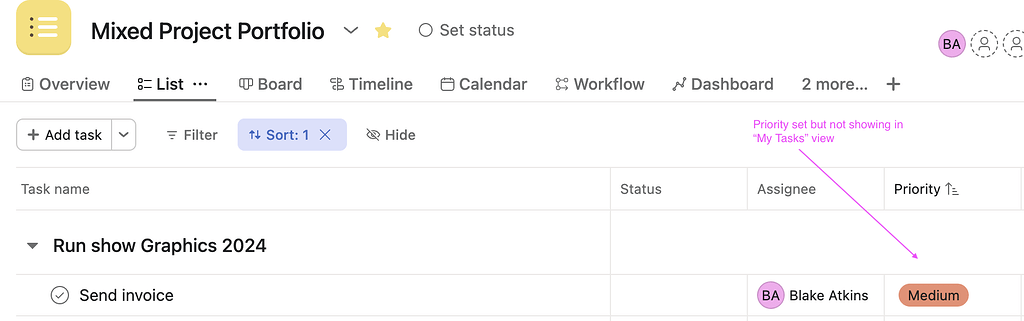 Priority Levels Not Showing When Navigating To My Tasks Ask The