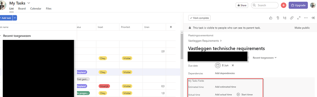 Asama Time Tracking Fields Visible In Task Under My Task Fields But Cannot Access Them Since