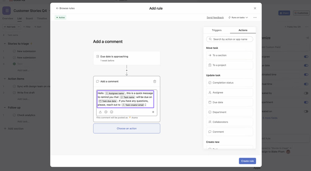 Now introducing Variables in Rules - Product Launches - Asana Forum