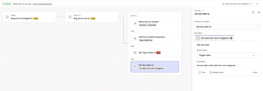 Rules: error 5 when trying to change 'set due date / select date' - Ask the Community - Asana Forum
