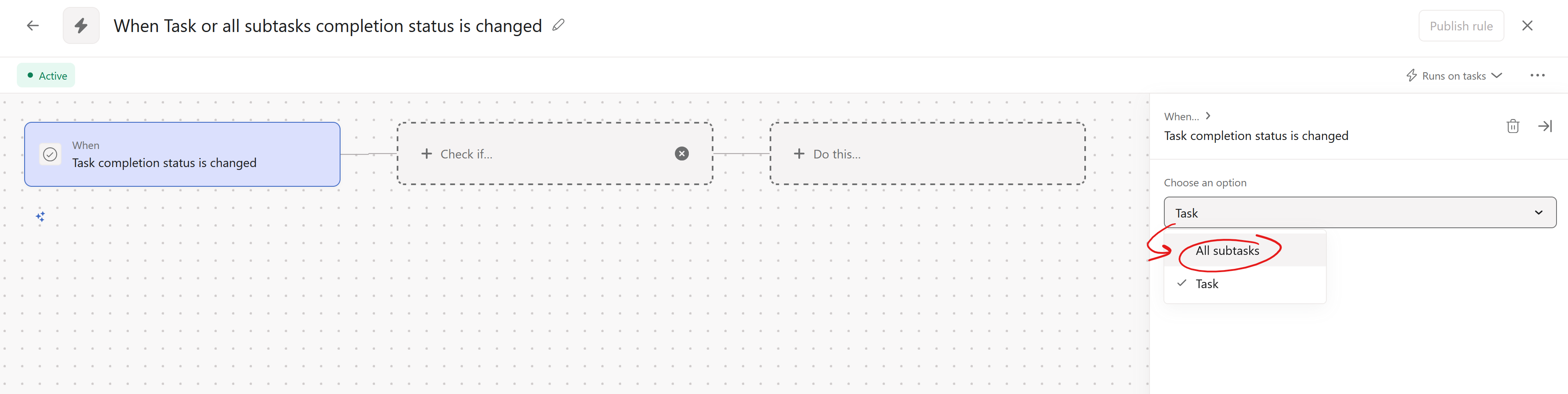 Trigger rule when Sub-task issue move to Completed Status - Ask the Community - Asana Forum