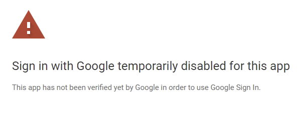 Google Sheets Error Sign in with Google Temporarily disabled for this ...