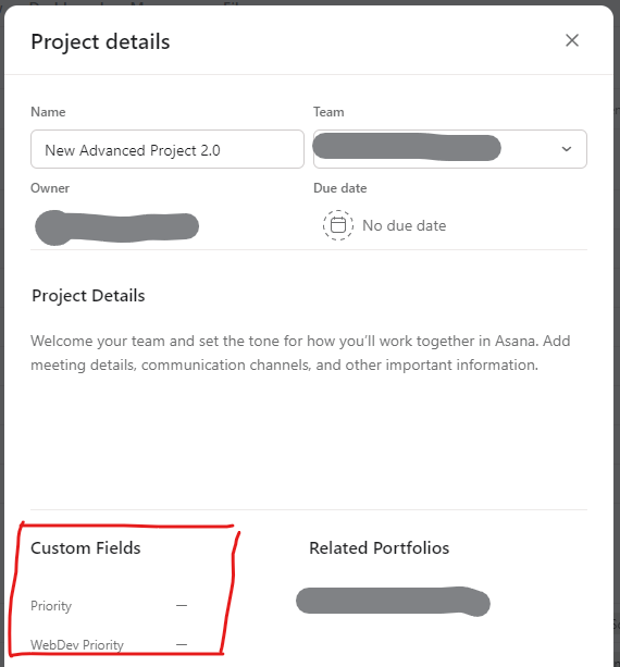 How Can I Modify The Custom Fields On The Project Details Popup Tips And Tricks Asana Forum