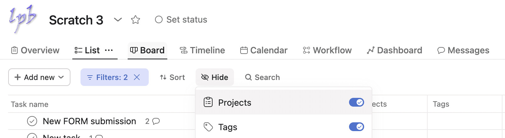 Show Tag Field Always - Product Feedback - Asana Forum
