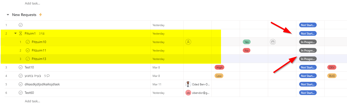 Parent task influenced by subtasks - Asana In Practice - Asana Forum
