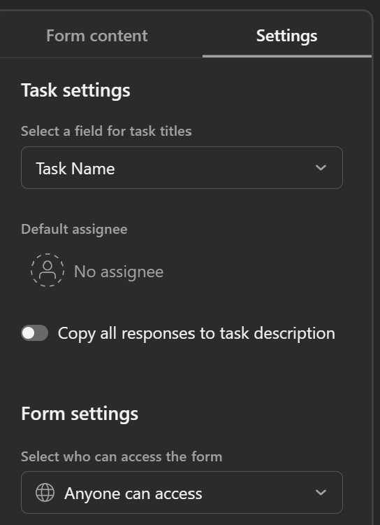 Add comments to a task with a form or something else - App Integrations ...