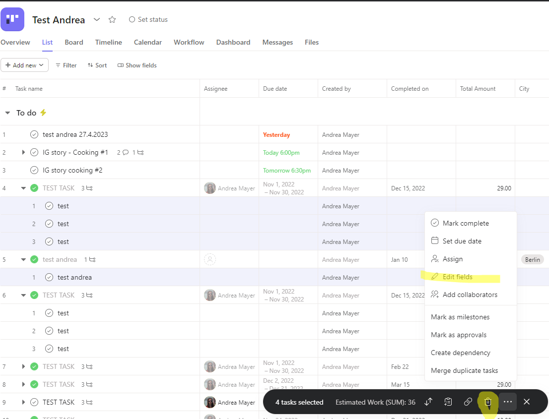 Change Subtasks en masse retrospectively - Ask the Community - Asana Forum