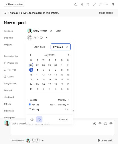 Set tasks to repeat on a certain day of the month 🔁 - Product Updates ...