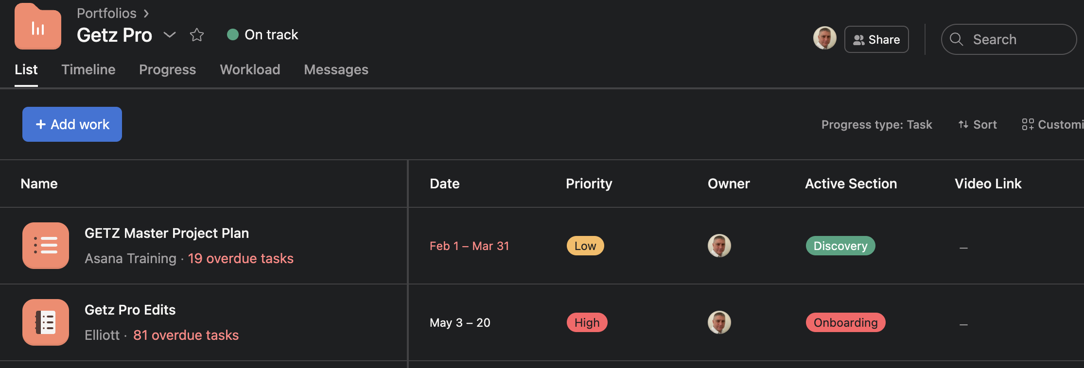 Looking for tips on tracking progress across dozens of Projects - Asana ...