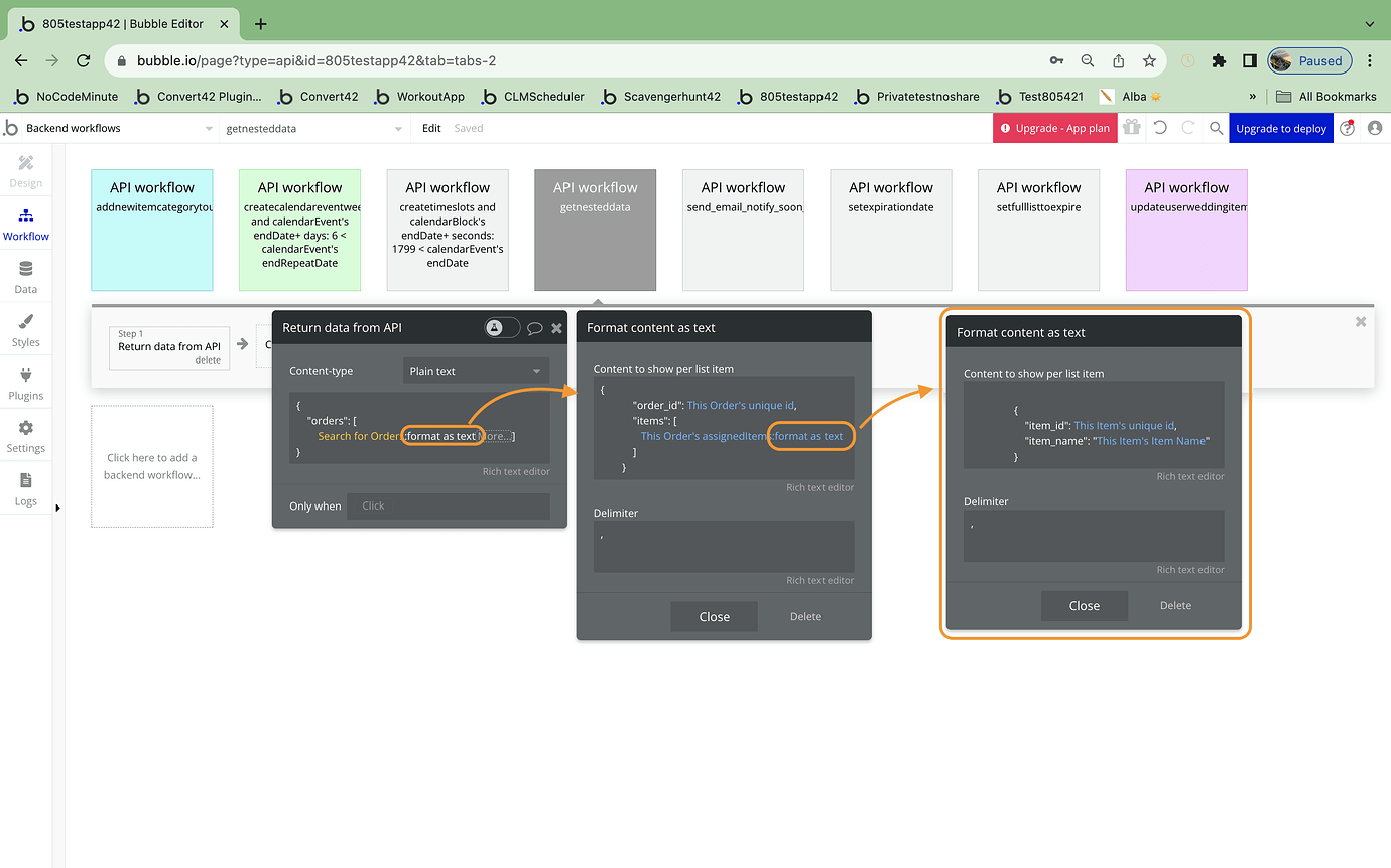 API Workflows - Returning list items inside a list - #4 by J805 - Need help - Bubble Forum
