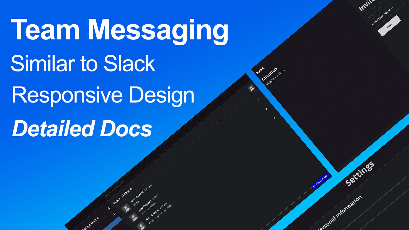 [NEW TEMPLATE] Team Messaging App Like Slack - Showcase - Bubble Forum