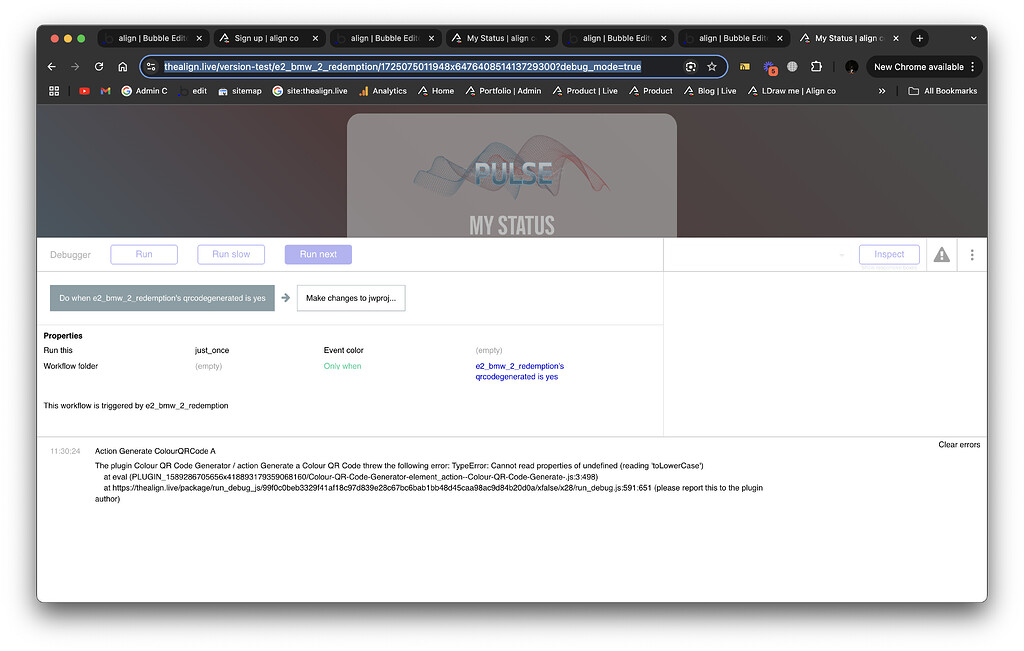 Anyone else having issuse with Colour QR Code Generator today? - Need help - Bubble Forum
