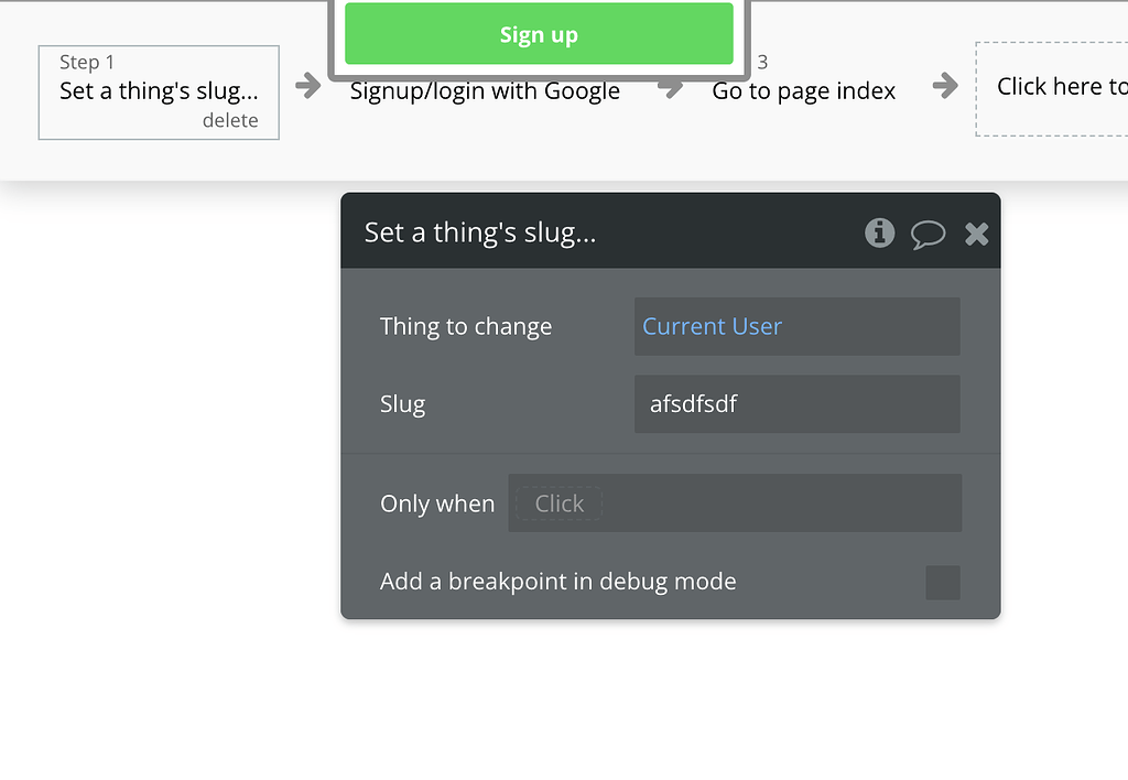 How to set slug on Google or Facebook sign up - Need help - Bubble Forum