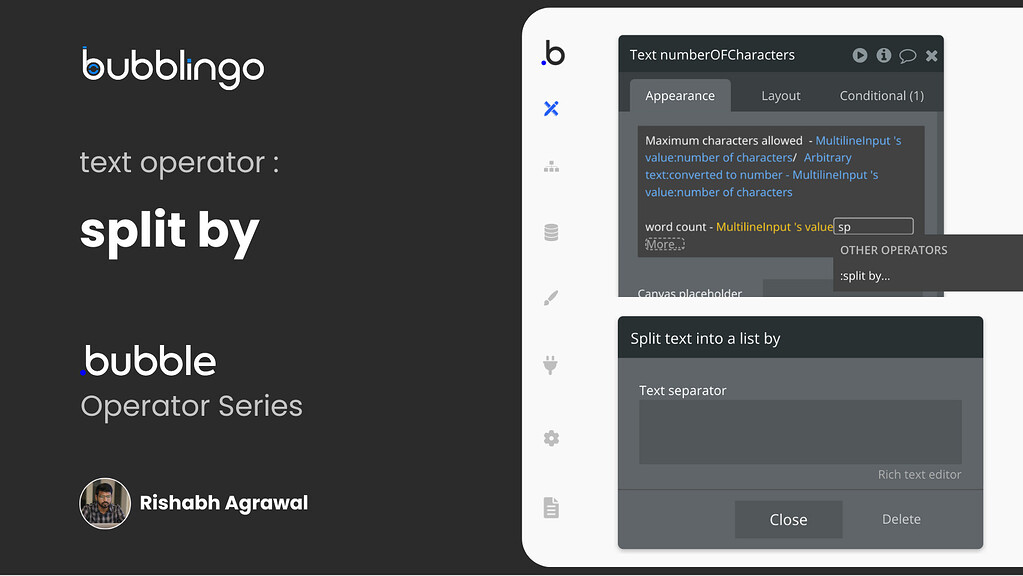 How to use Split by operator - Content / Articles - Bubble Forum