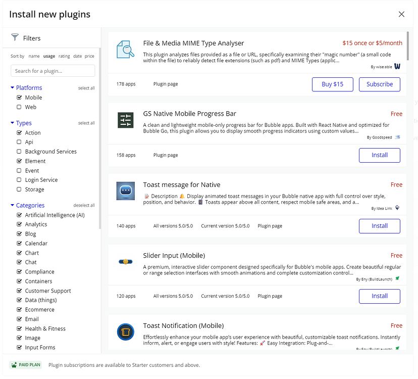 Custom Plugins for New Bubble.io Mobile Editor - Mobile Beta - bugs - Bubble Forum