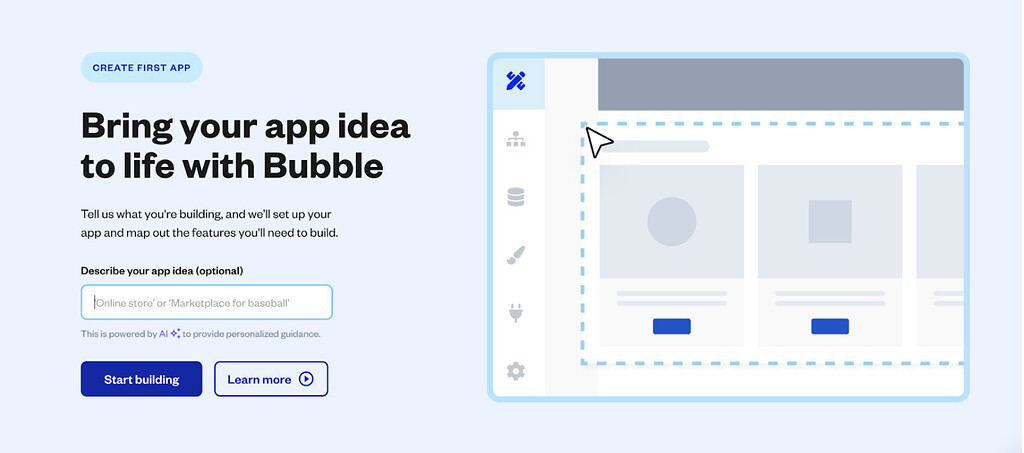 [new feature] AI page designer (beta) + build guides for Bubble ...