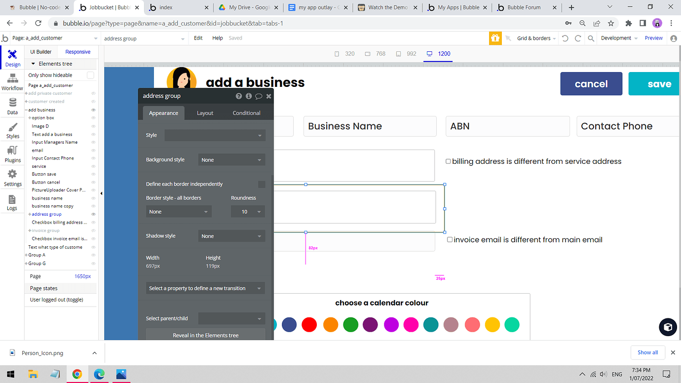 Collapse when hidden checkbox missing - Responsiveness - Bubble Forum