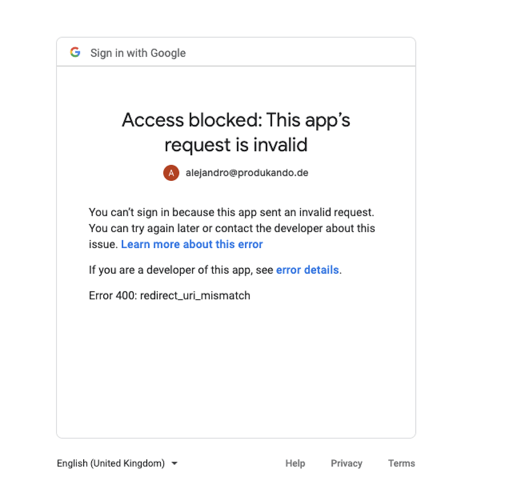 Google login error 400 on intermitent basis - APIs - Bubble Forum
