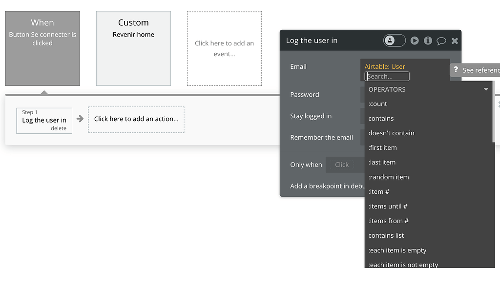 Login user workflow with Airtable database - Database - Bubble Forum