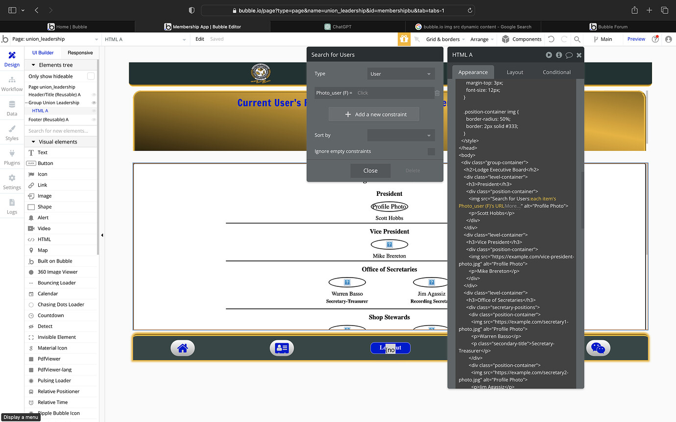 Display Dynamic image From search - Database - Bubble Forum
