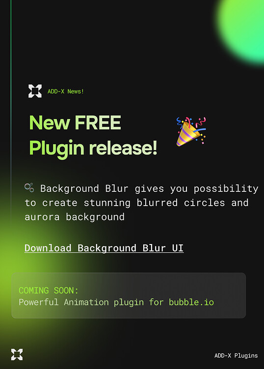 [NEW PLUGIN] Background Blur UI plugin - stunning blurred circles and aurora background ...