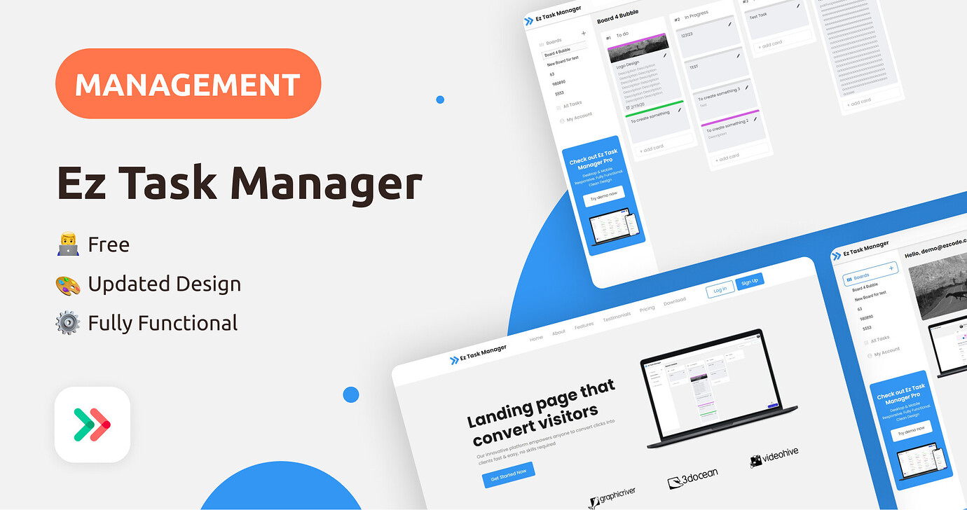 📗 New free template - Ez Task Manager template by EzCode - #3 by eazycode - Showcase - Bubble Forum