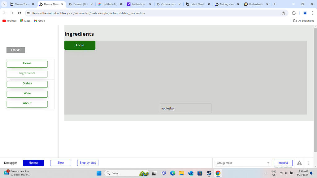 How do I make it so the output from a search box goes into a button and stays there? - Database ...