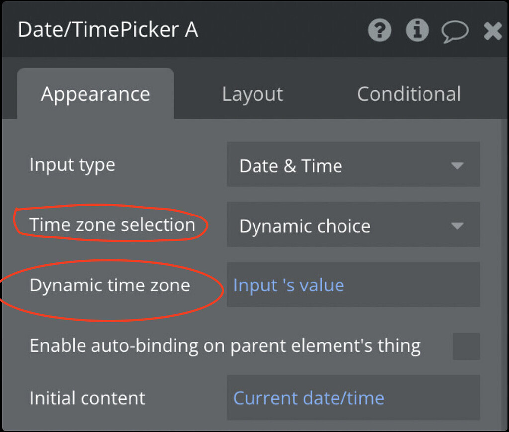 "Time zone selection" absent par défaut sur l'élément " Date/Time Picker" - Francais (French ...