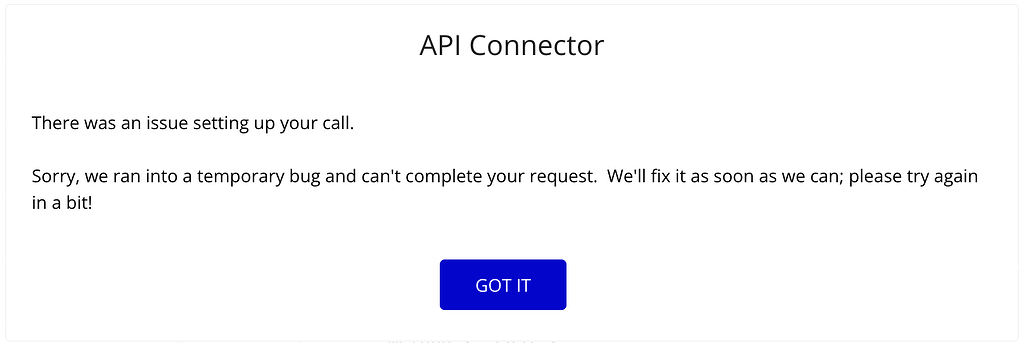 API connector bug - APIs - Bubble Forum
