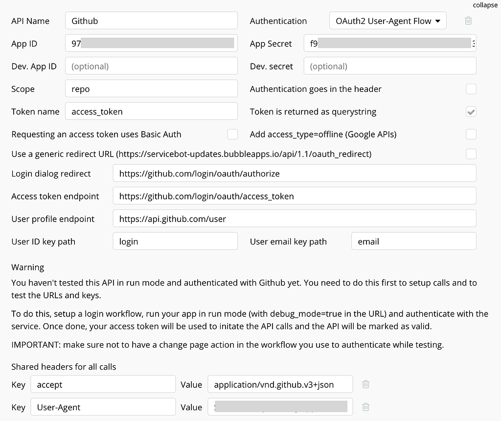 Need help with Bubble Connector OAuth2 user agent flow + Github API - Plugins - Bubble Forum