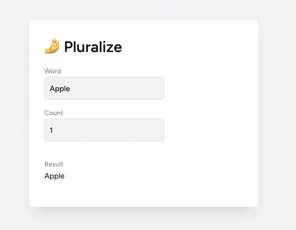 🤌 Pluralize - get the singular or plural for words - Plugins - Bubble Forum