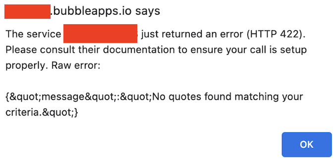 Continue Workflow If Api Call Returns 422 Error Apis Bubble Forum