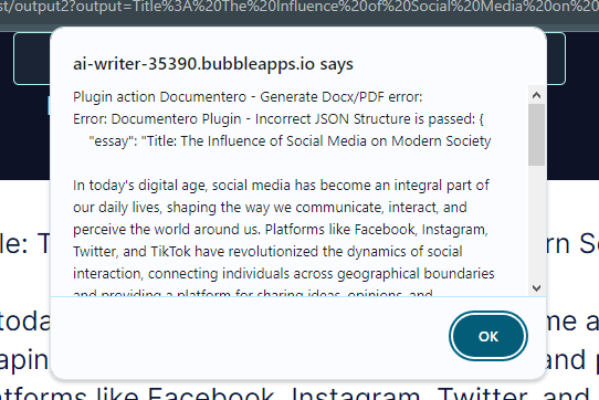 Intermittent Issues with Documentero API - Need help - Bubble Forum