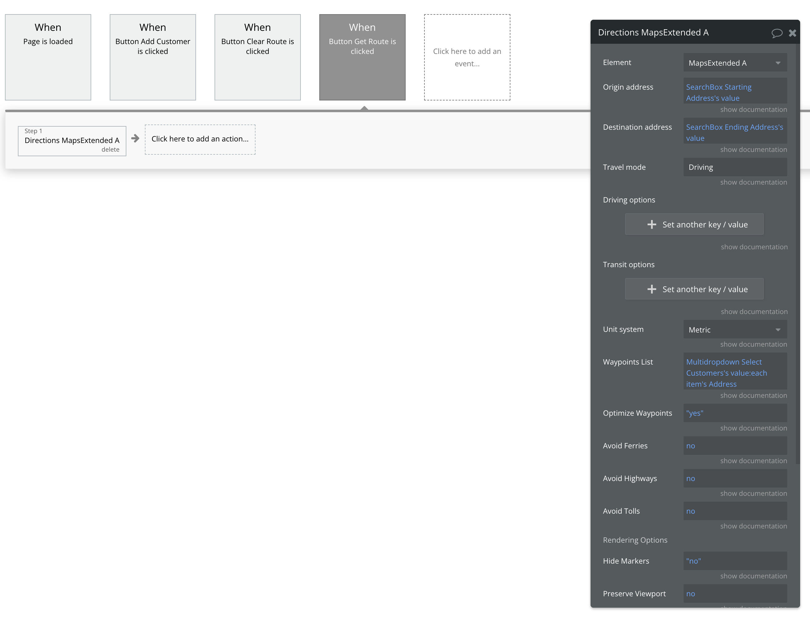 Generate multi marker route with Google Maps Extended - Plugins - Bubble Forum