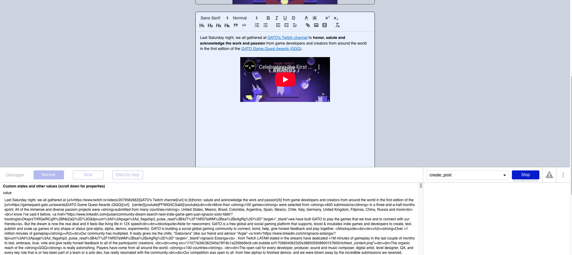 Richtext official plugin with video - Plugins - Bubble Forum