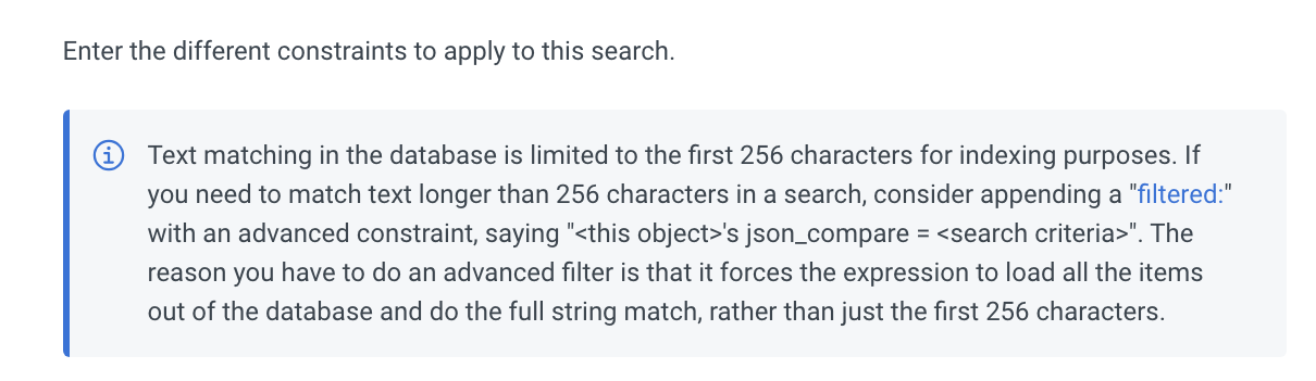 Advanced Filter: This Objects JSON Compare MISSING - Bugs - Bubble Forum Advanced Filter: This Objects JSON Compare MISSING - Bugs - Bubble Forum