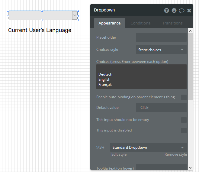 Please help: Language definition not working - Bugs - Bubble Forum