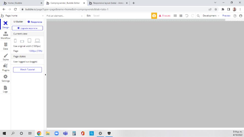 Nothing in responsive viewer - Responsiveness - Bubble Forum