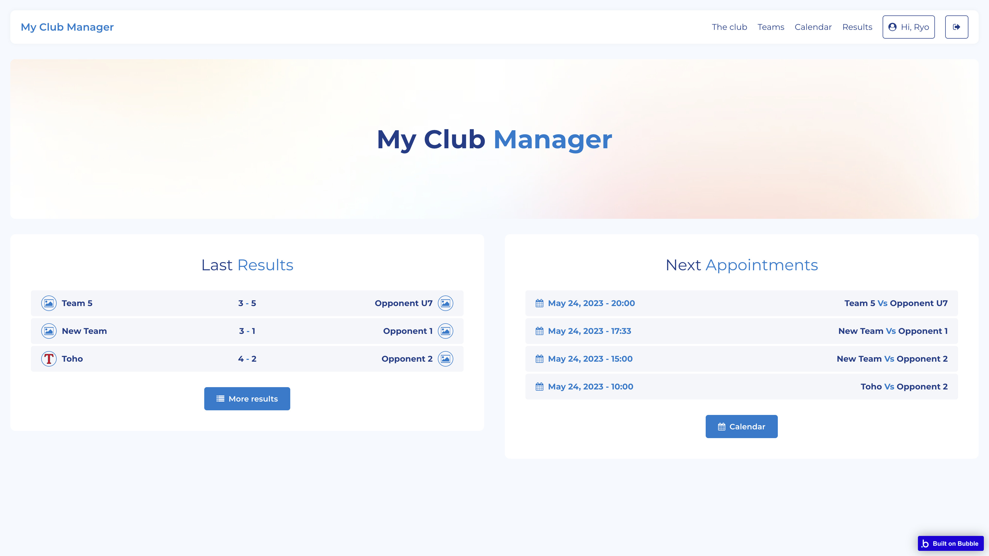 [New Template] My Club Manager (Sport Team(s) Manager) 100% Responsive ...