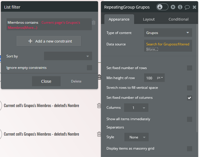 Filtered data from List - App Organization - Bubble Forum