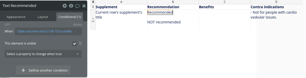 How does "table cells visibility" work? - Questions - Bubble Forum