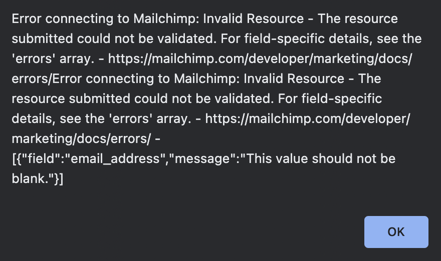 Bubble's Mailchimp plugin error - Plugins - Bubble Forum